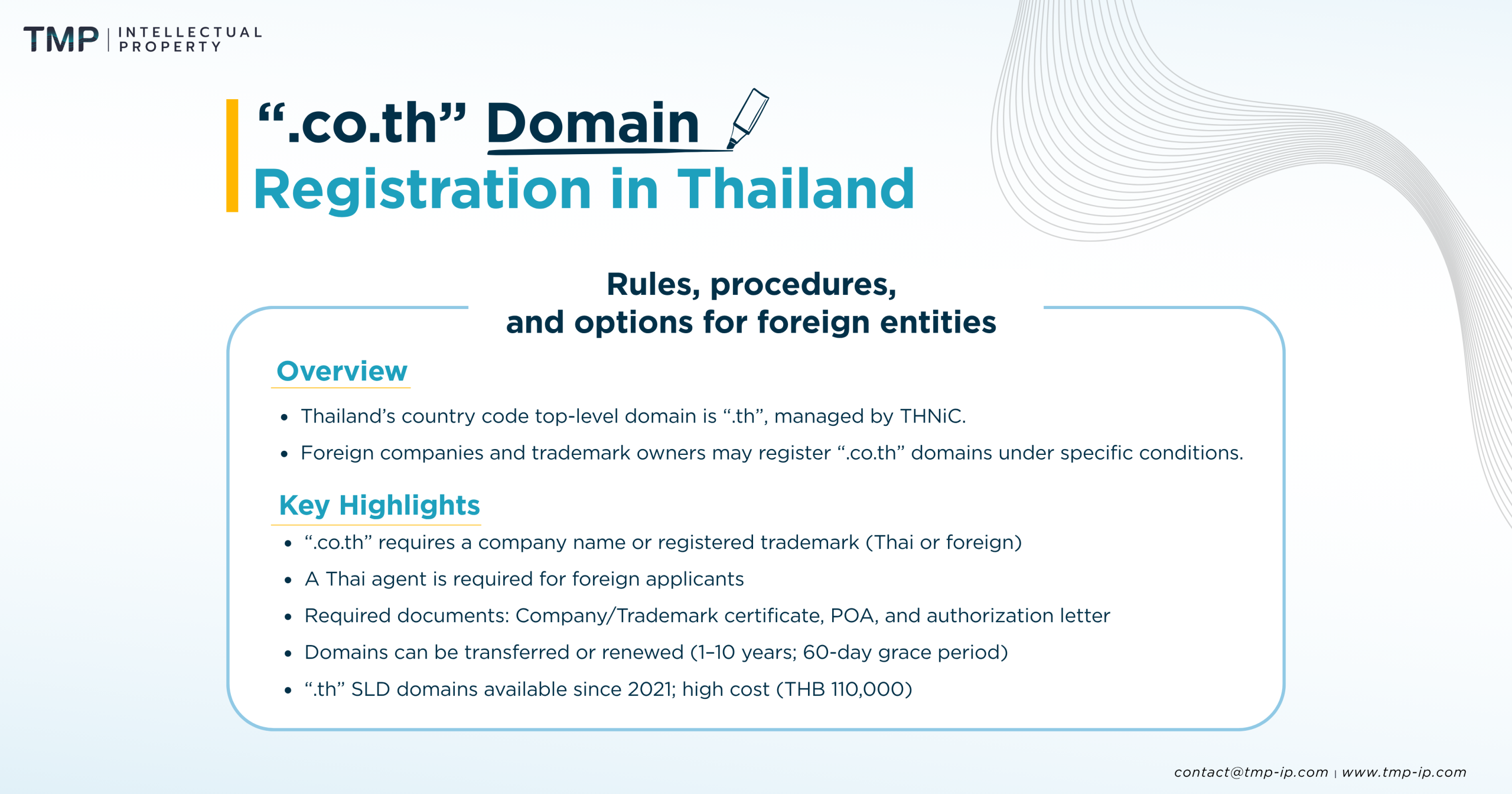 An overview of country code top-level domains registration in Thailand ...