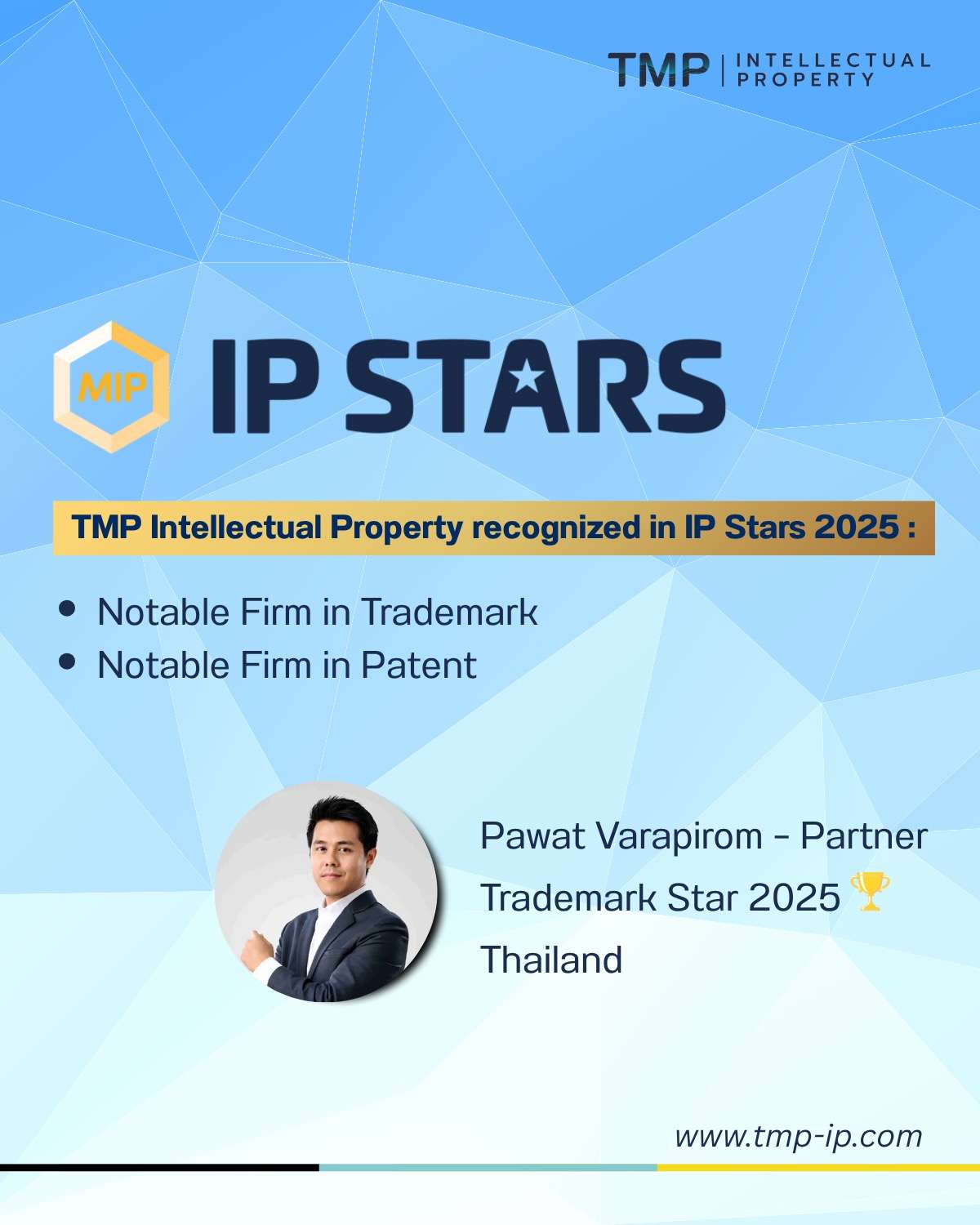TMP Recognized as Notable Firm by Managing IP - TMP Intellectual Property